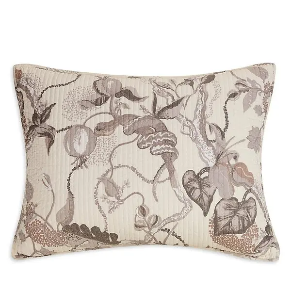 MOMENI Snake Floral Standard Sham - Gray