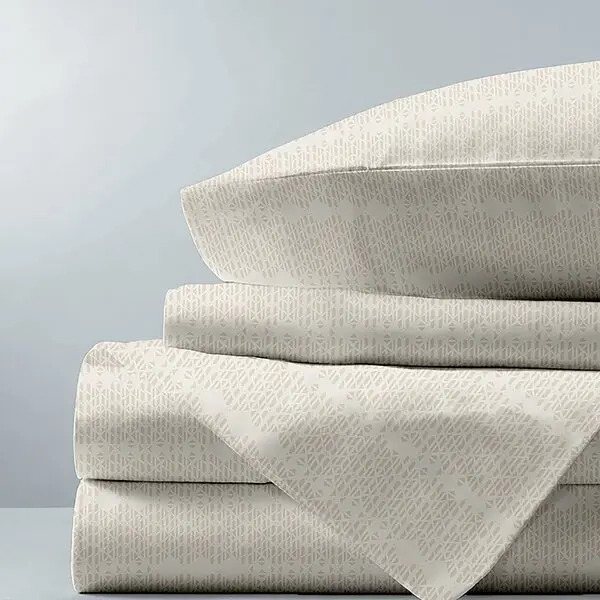 NOHO HOME Kua Luxury Cotton Sheet Set, Queen - White