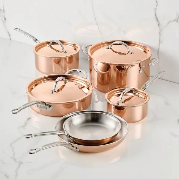 HESTAN Copperbond Aura 10 Piece Professional Cookware Set