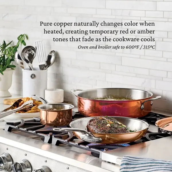 HESTAN Copperbond Aura 10 Piece Professional Cookware Set