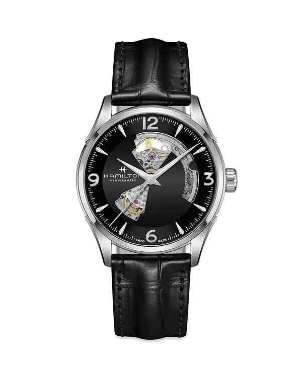 Hamilton Jazzmaster Open Heart Watch - Black