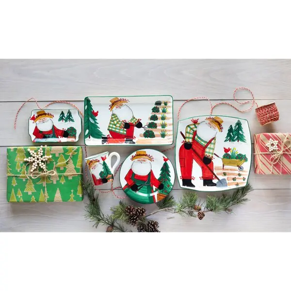 VIETRI Old St. Nick Chip And Dip