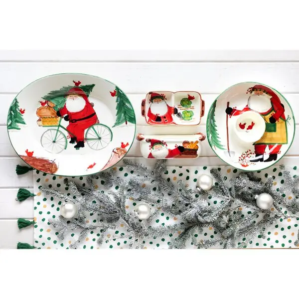 VIETRI Old St. Nick Chip And Dip