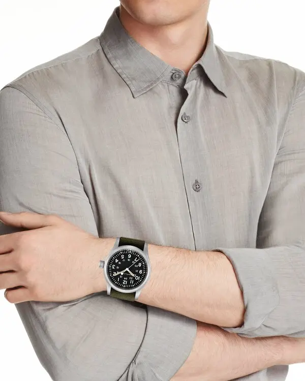 Hamilton Khaki Field Mechanical Watch 38mm - Black/green