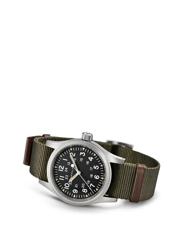 Hamilton Khaki Field Mechanical Watch 38mm - Black/green