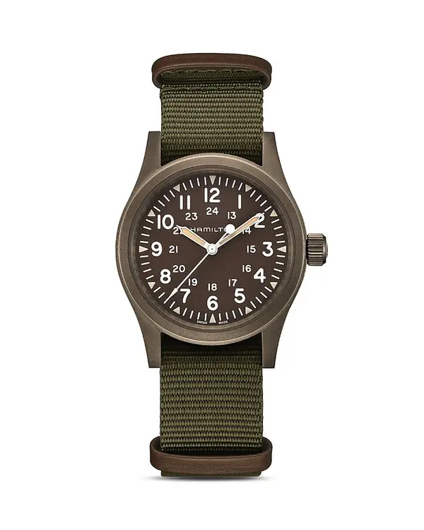Hamilton Khaki Field Mechanical Watch 38mm - Brown/green