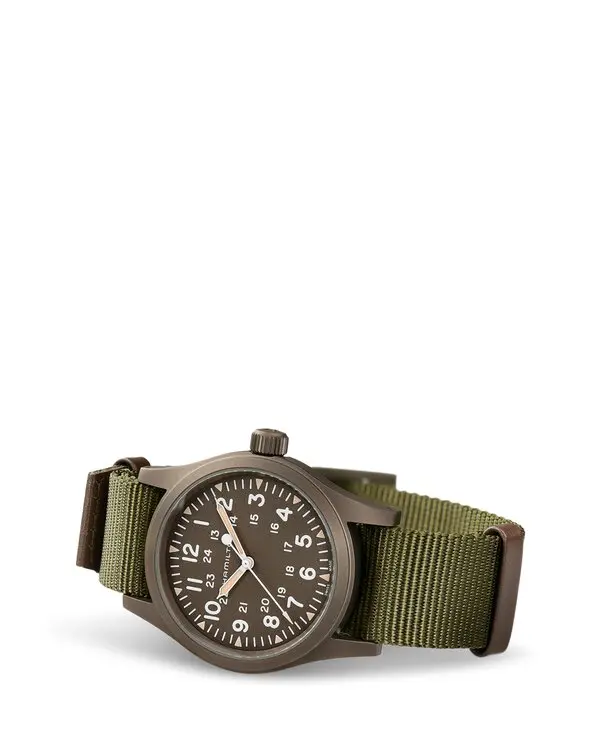 Hamilton Mechanical Khaki Field Watch - Brown/green