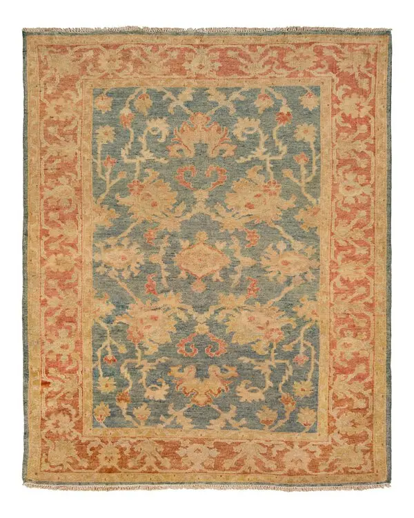 SURYA Hillcrest Hil-9026 Area Rug, 5'6 X 8'6 - Teal/burnt Orange/olive