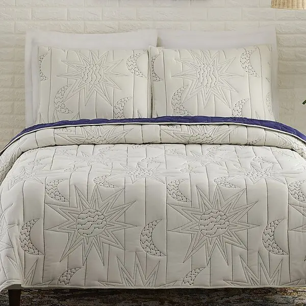 JUNGALOW Justina Blakeney Sun & Moon Quilt Set, Full/queen - Natural
