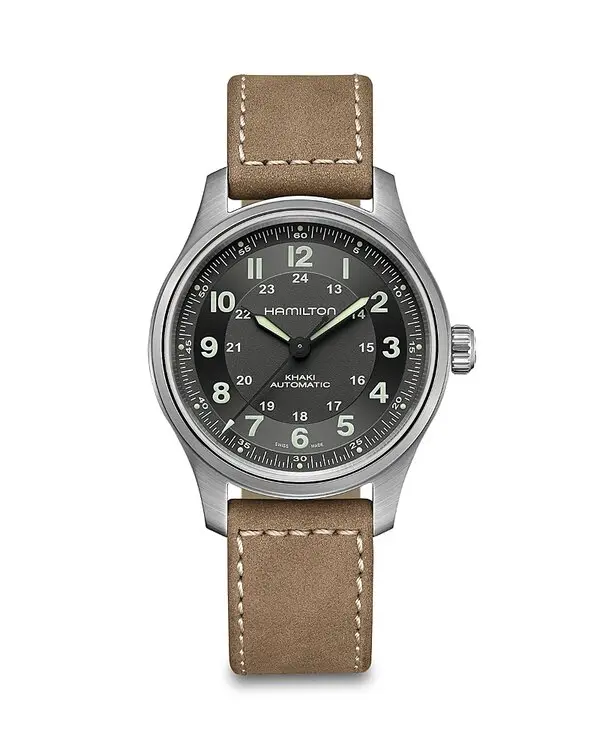 Hamilton Titanium American Classic Strap Watch - Black/brown