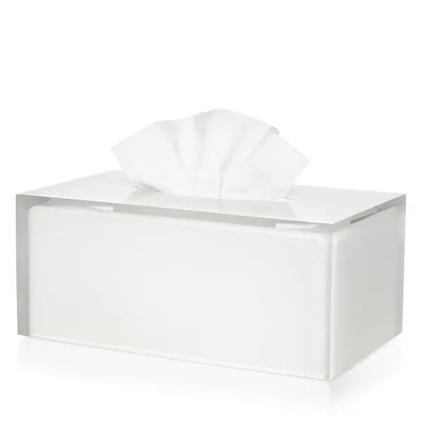 Jonathan Adler Long Tissue Box - White
