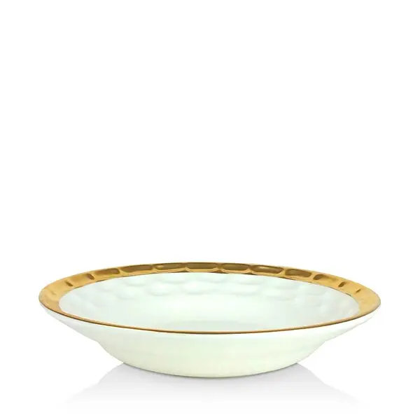 MICHAEL WAINWRIGHT Truro Rimmed Dinner Bowl - White/gold