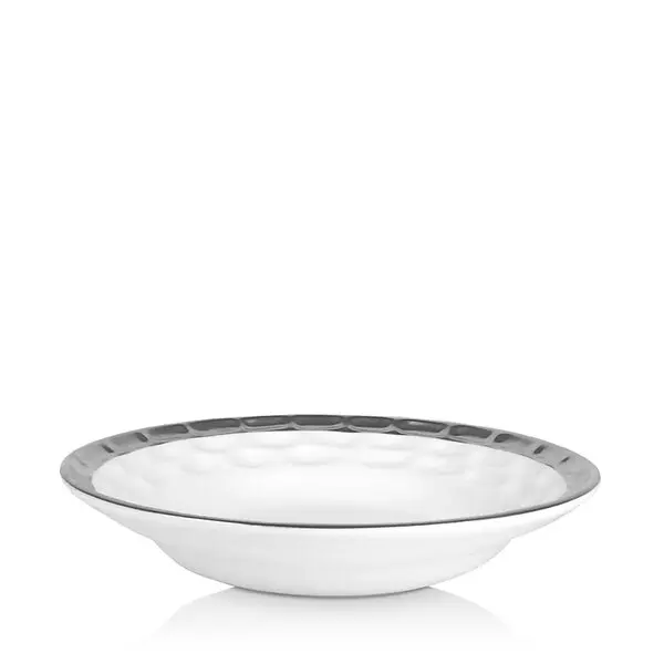 MICHAEL WAINWRIGHT Truro Rimmed Dinner Bowl - White/platinum