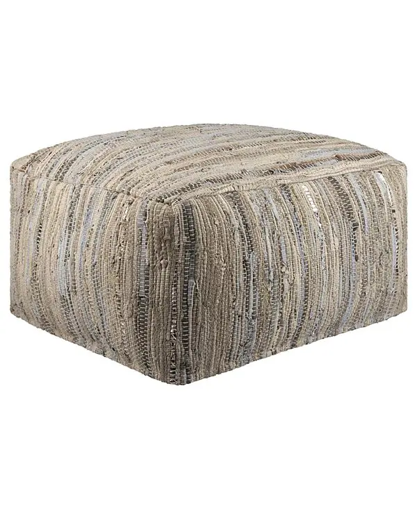 LIVABLISS Anthracite Pouf - Cream