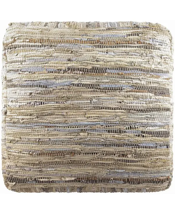 LIVABLISS Anthracite Pouf - Cream