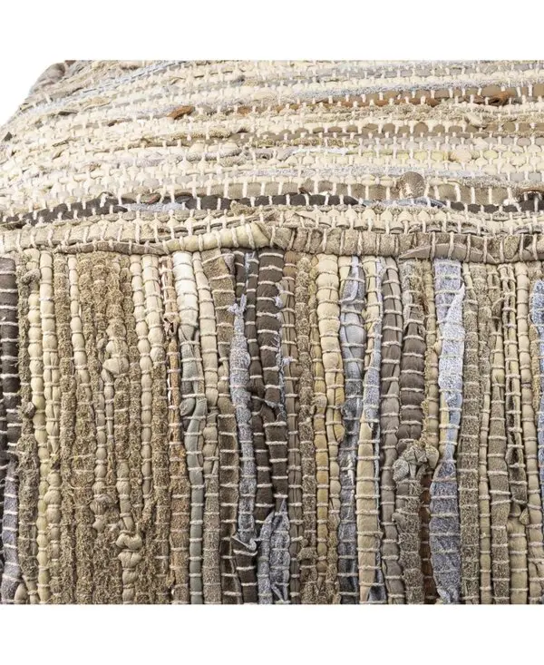Livabliss Anthracite Pouf - Cream