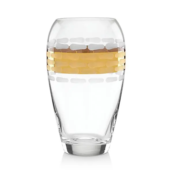 MICHAEL WAINWRIGHT Truro Glass Vase - Clear/gold
