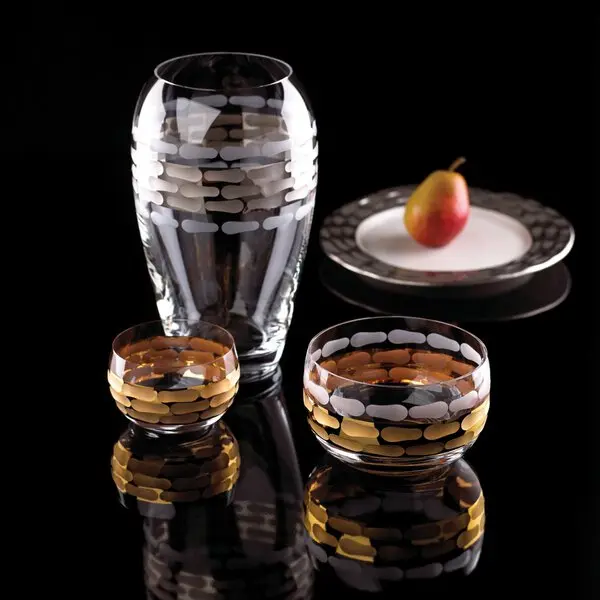 MICHAEL WAINWRIGHT Truro Glass Vase - Clear/platinum