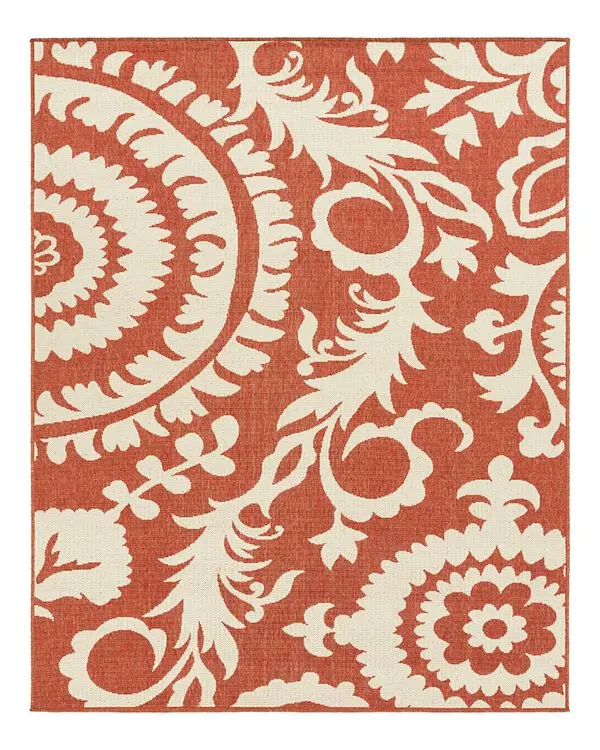 LIVABLISS Alfresco Alf D Area Rug, 3'7 X 5'7 - Rust