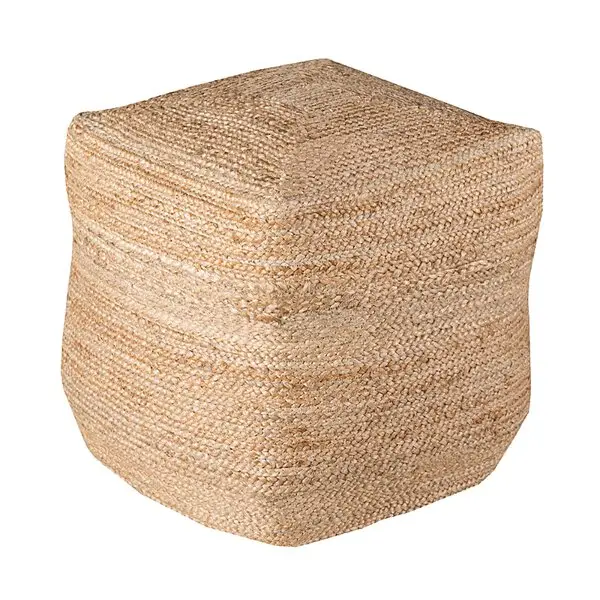 Livabliss Jute Pouf - Tan