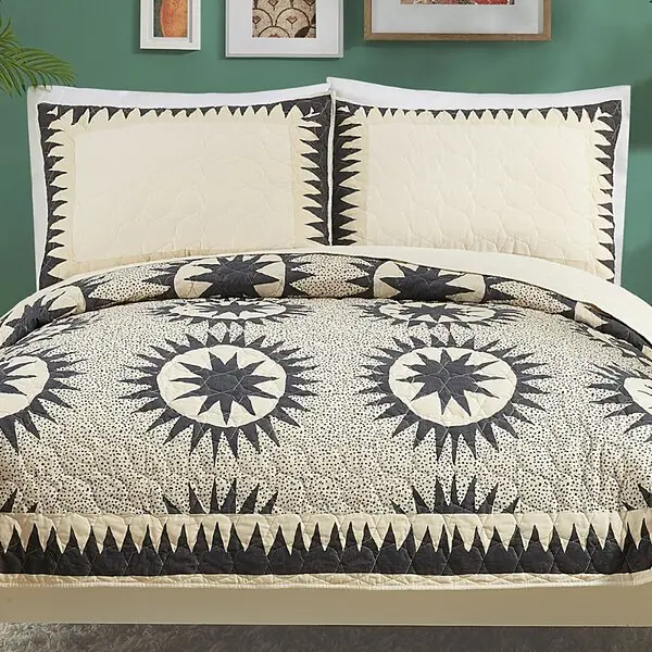JUNGALOW Justina Blakeney Soleil Quilt Set, Full/queen - Cream