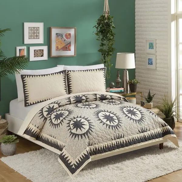JUNGALOW Justina Blakeney Soleil Quilt Set, Full/queen
