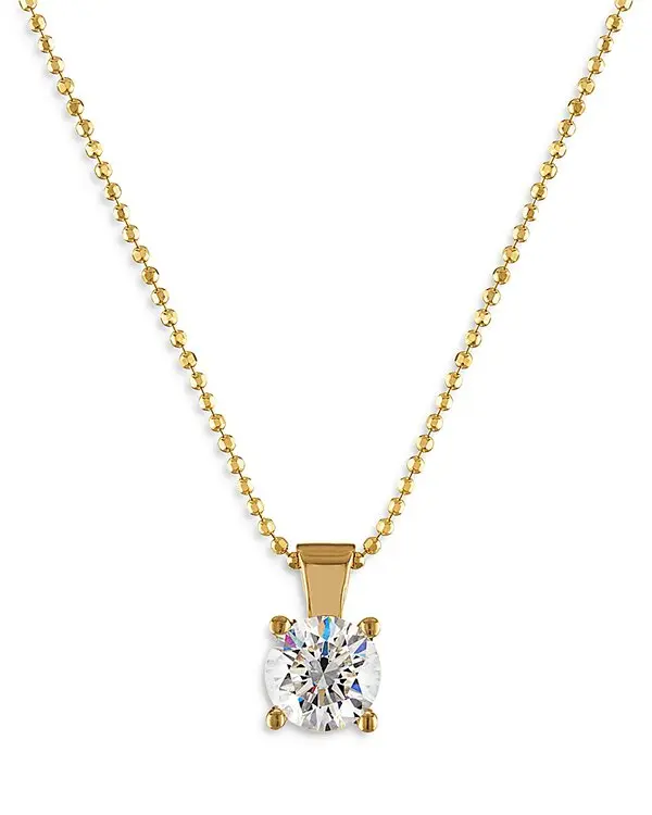 Bloomingdale'S Diamond Solitaire Pendant Necklace - White/gold
