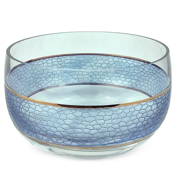 MICHAEL WAINWRIGHT Panthera Glass Medium Bowl - Indigo/white