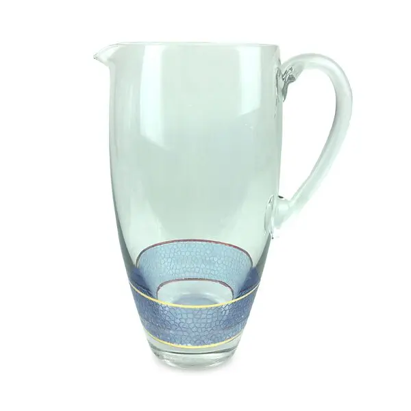 MICHAEL WAINWRIGHT Panthera Glass Pitcher - Indigo/white