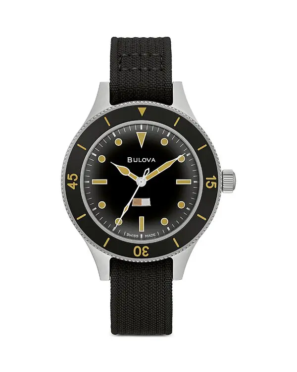 Bulova Archive 41mm Watch - Black/navy