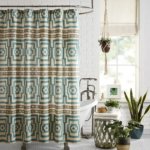 JUNGALOW Justina Blakeney Hypnotic Shower Curtain - Black