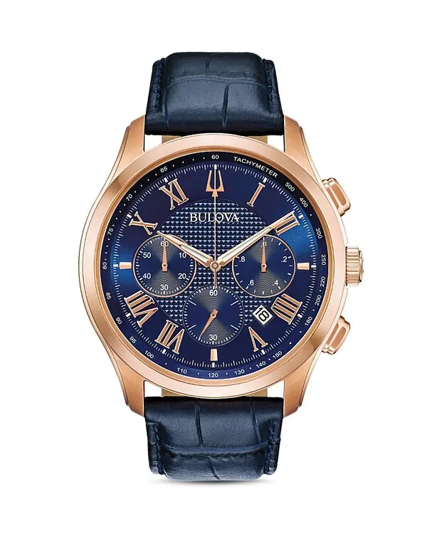 Bulova Wilton Chronograph Watch - Blue