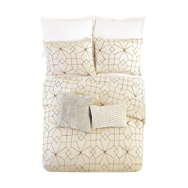 MOMENI L'orient Cotton Duvet Cover Set, Full/queen - White