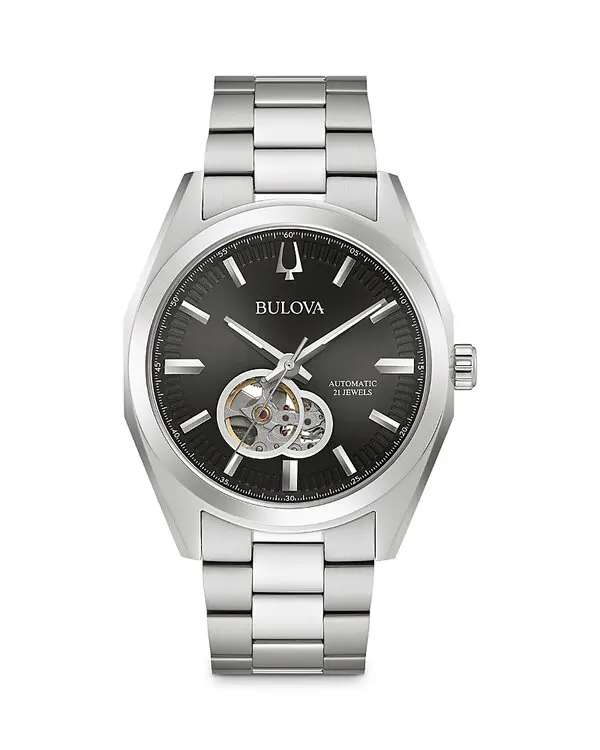 Bulova Surveyor 42mm Watch - Black/silver