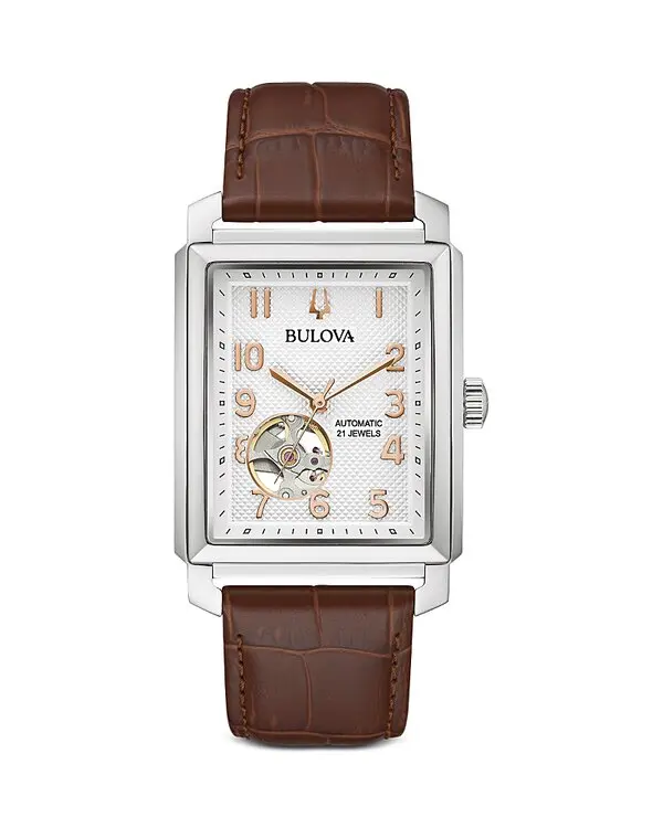 Bulova Sutton 33mm Strap Watch - White/brown