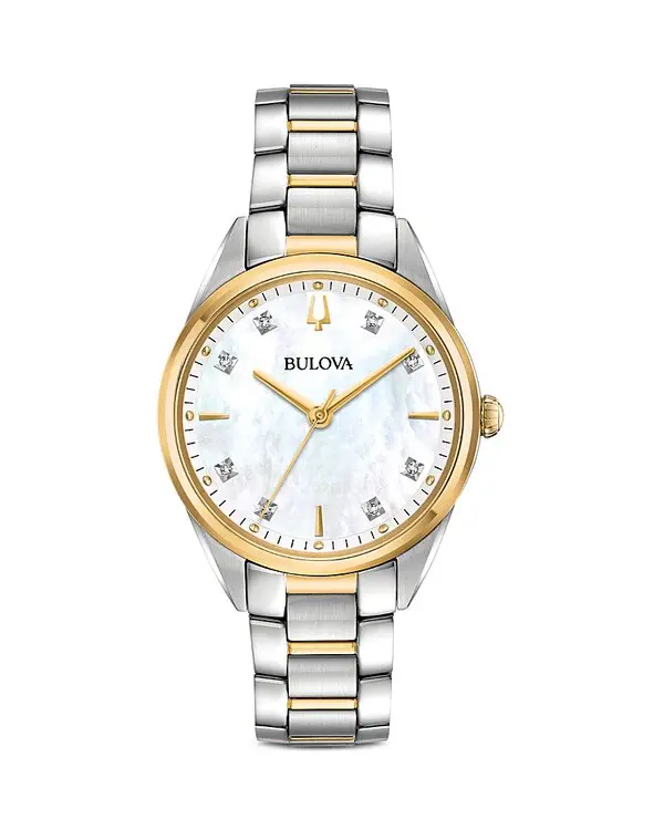 Bulova Classic 33mm Watch - White/two Tone