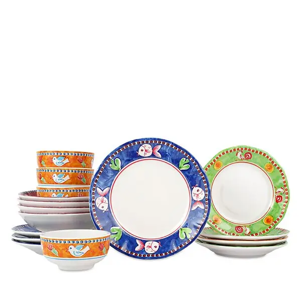 VIETRI Melamine Campagna Assorted 16-piece Service For Four - Assorted P