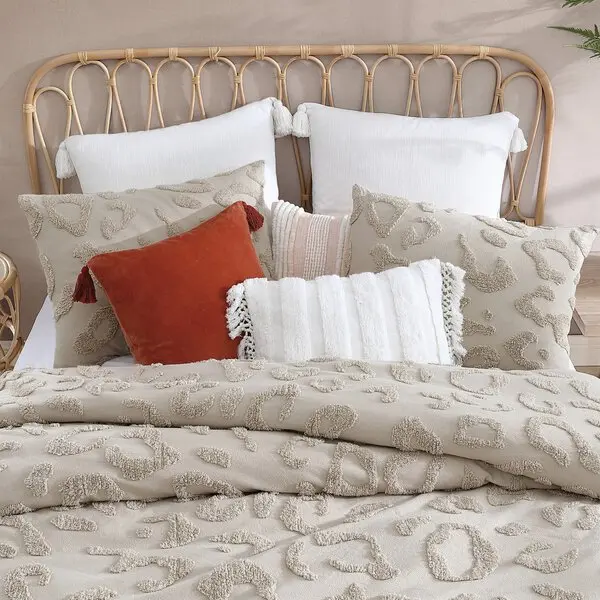 PERI HOME Chenille Leopard Comforter Set, Twin Xl - Linen