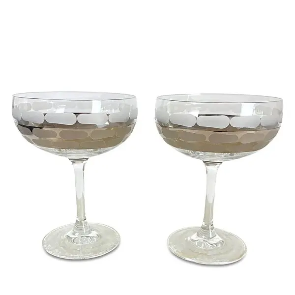 MICHAEL WAINWRIGHT Truro Coupe Glass, Set Of 2 - Platinum