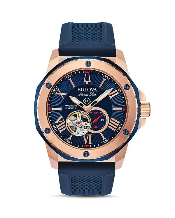 Bulova Marine Star Automatic Watch, 45mm - Blue