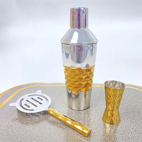 MICHAEL WAINWRIGHT Truro Cocktail Shaker Set - Gold