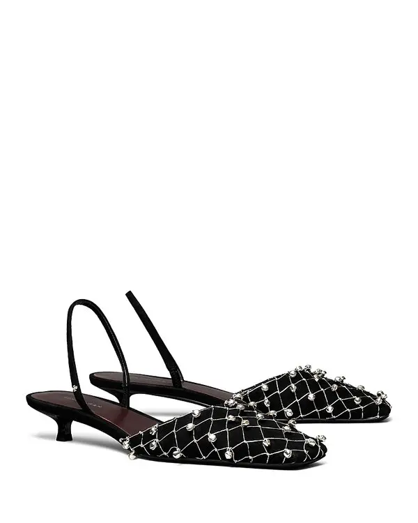 Tory Burch Bell Slingback Flats - Perfect Black