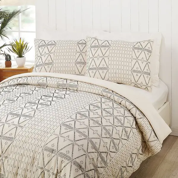 MOMENI Geo Tick Cotton Sham, King