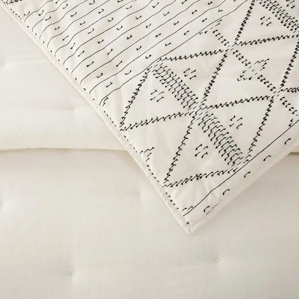MOMENI Geo Tick Cotton Sham, King