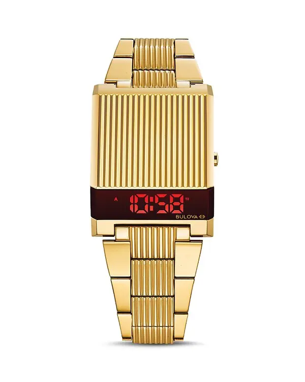 Bulova Computron Archive -tone Link Bracelet Watch - Gold