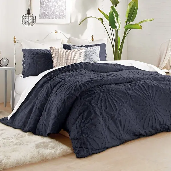 PERI HOME Chenille Medallion Comforter Set, Full/queen - Indigo