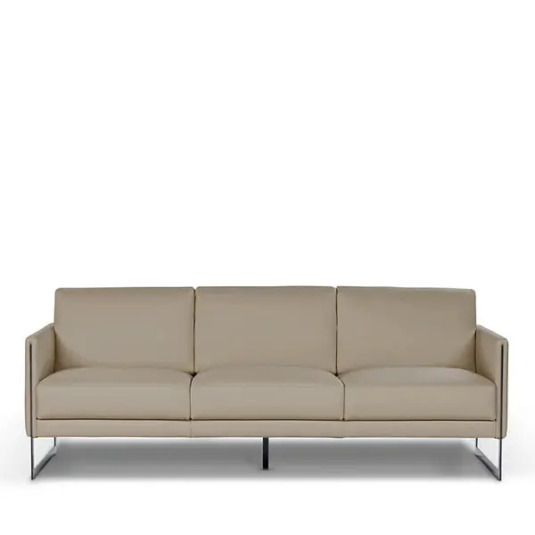 GIUSEPPE NICOLETTI Coco 81 Leather 3 Seat Sofa - Bull Beige/titanium