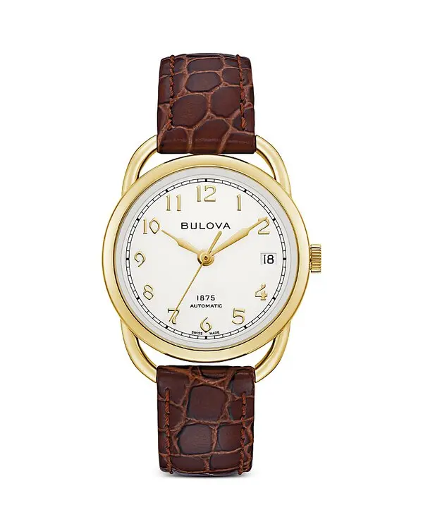 Bulova Joseph Watch - White/brown