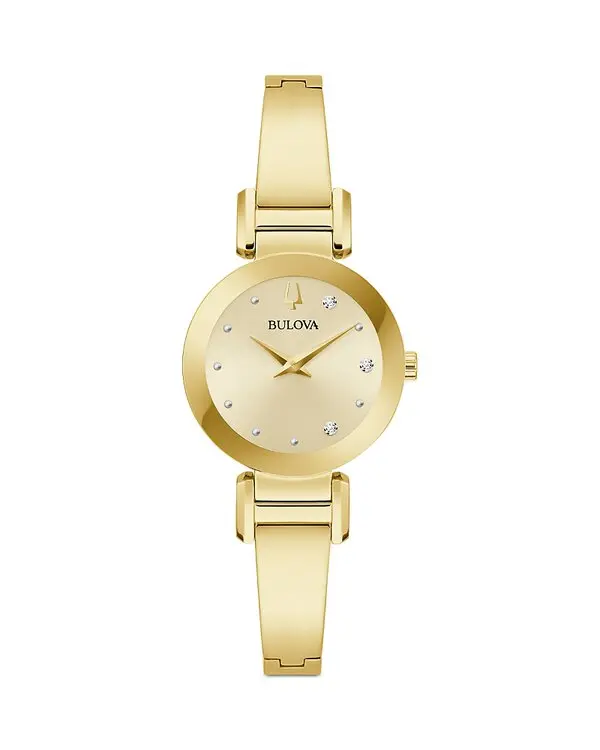 Bulova Marc Anthony Modern Diamond Bangle Watch, 26mm - Gold