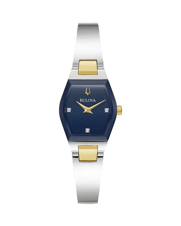 Bulova Gemini Bangle Watch - Blue/silver